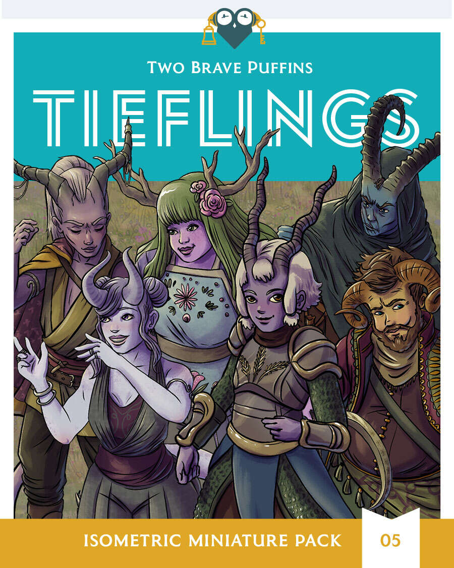 Tiefling Casters - Isometric Hero Pack 05 - Two Brave Puffins ...