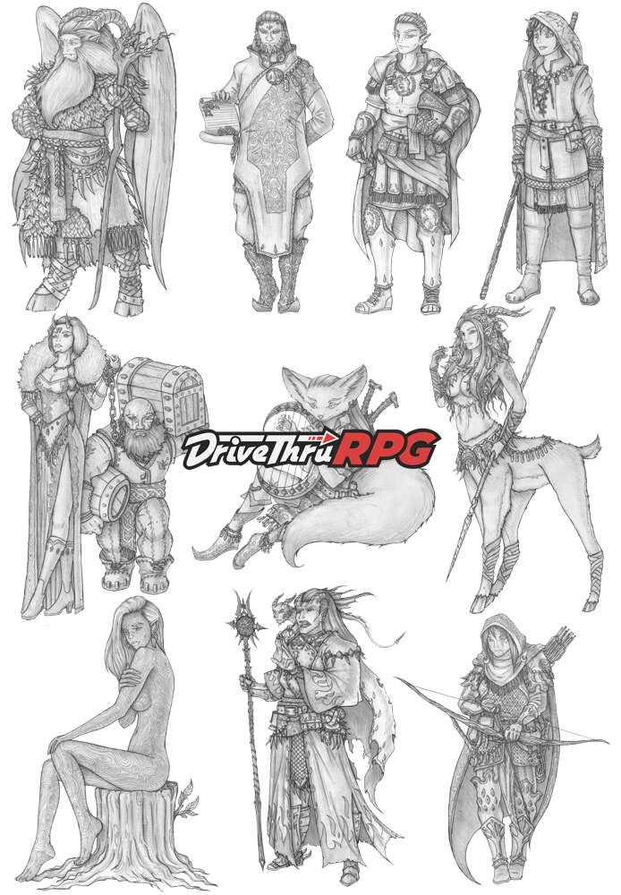 RPG characters: Pack11 - Soulafein Art | DriveThruRPG