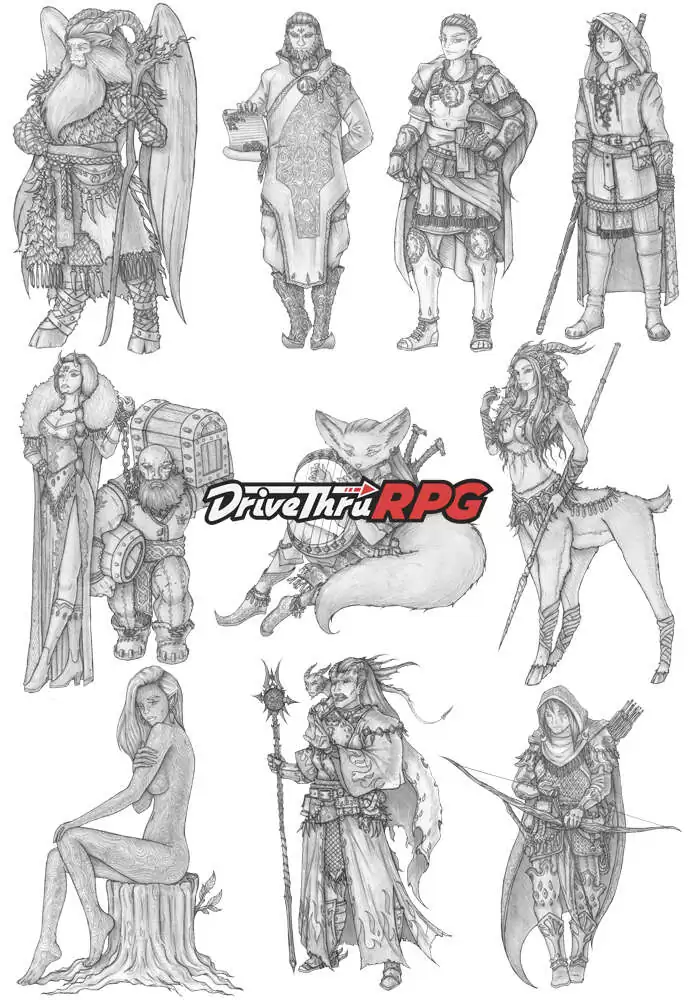 RPG characters: Pack11 - Soulafein Art | DriveThruRPG