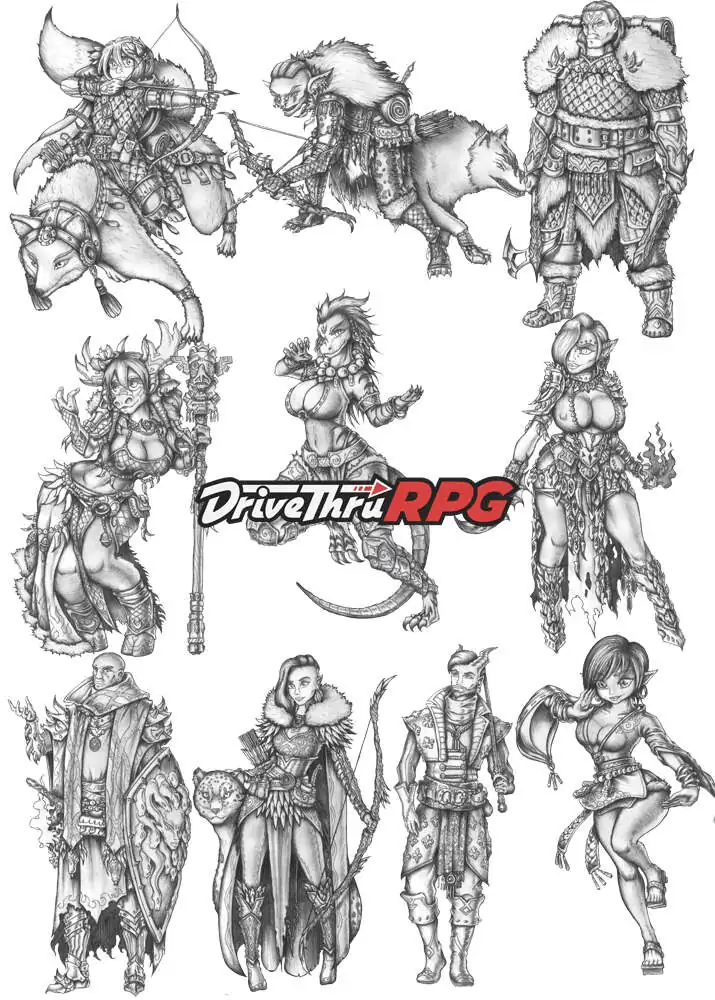 RPG characters: Pack15 - Soulafein Art | DriveThruRPG