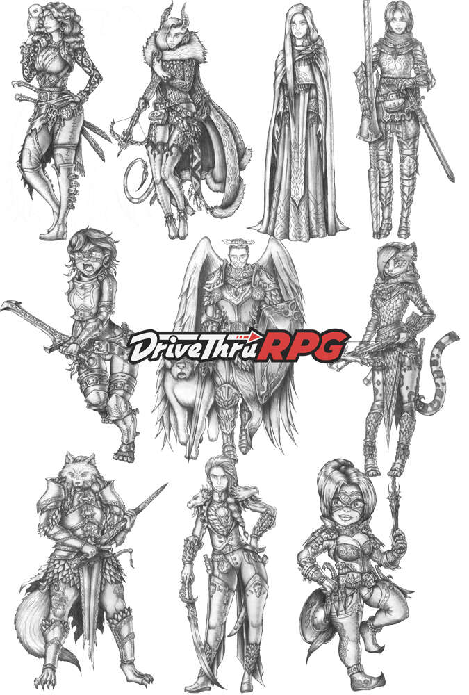 RPG characters: Pack17 - Soulafein Art | DriveThruRPG