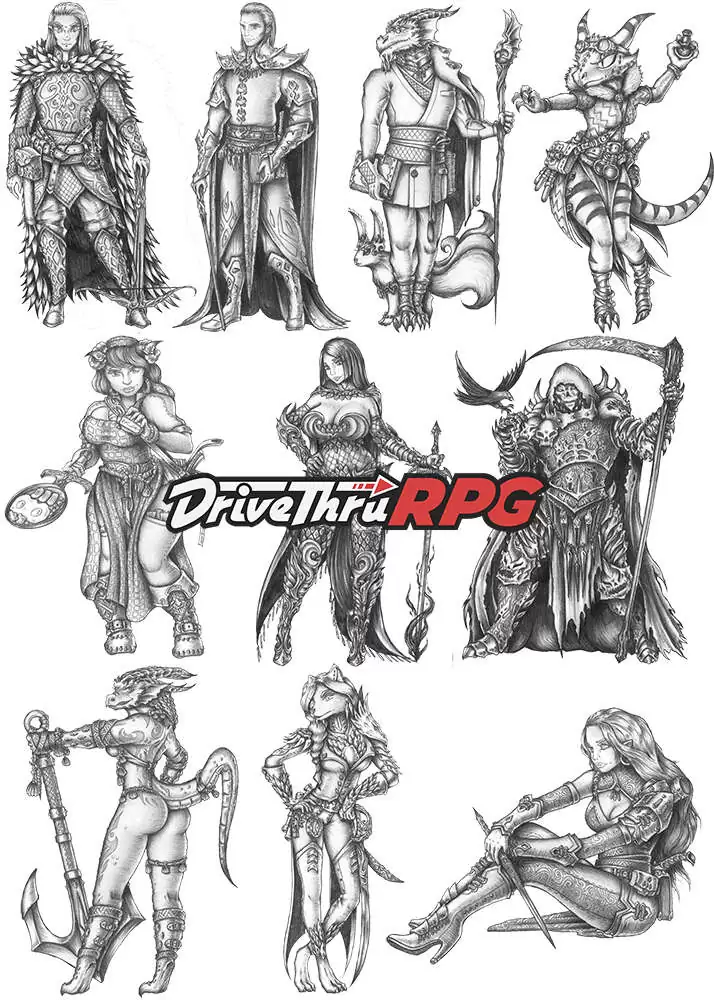 RPG characters: Pack19 - Soulafein Art | DriveThruRPG
