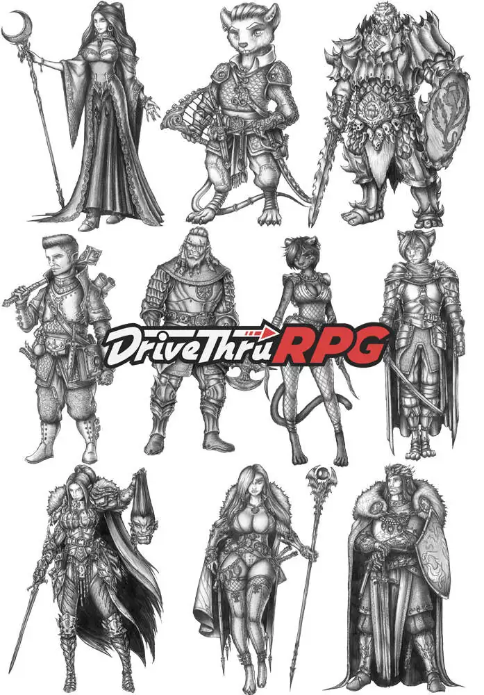 RPG characters: Pack23 - Soulafein Art | DriveThruRPG