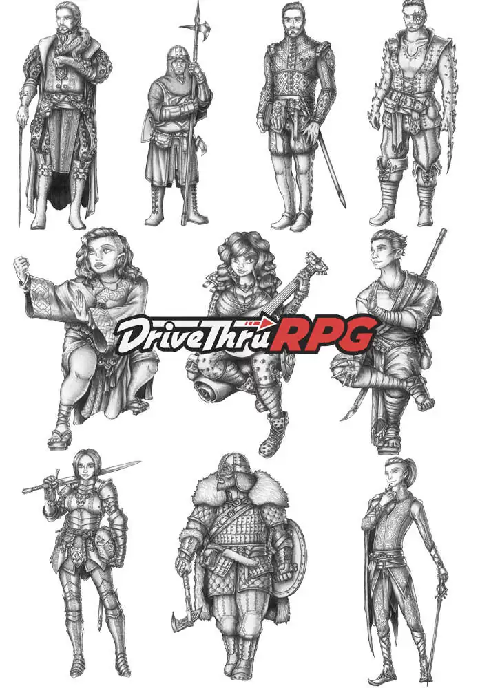 RPG characters: Pack28 - Soulafein Art | DriveThruRPG