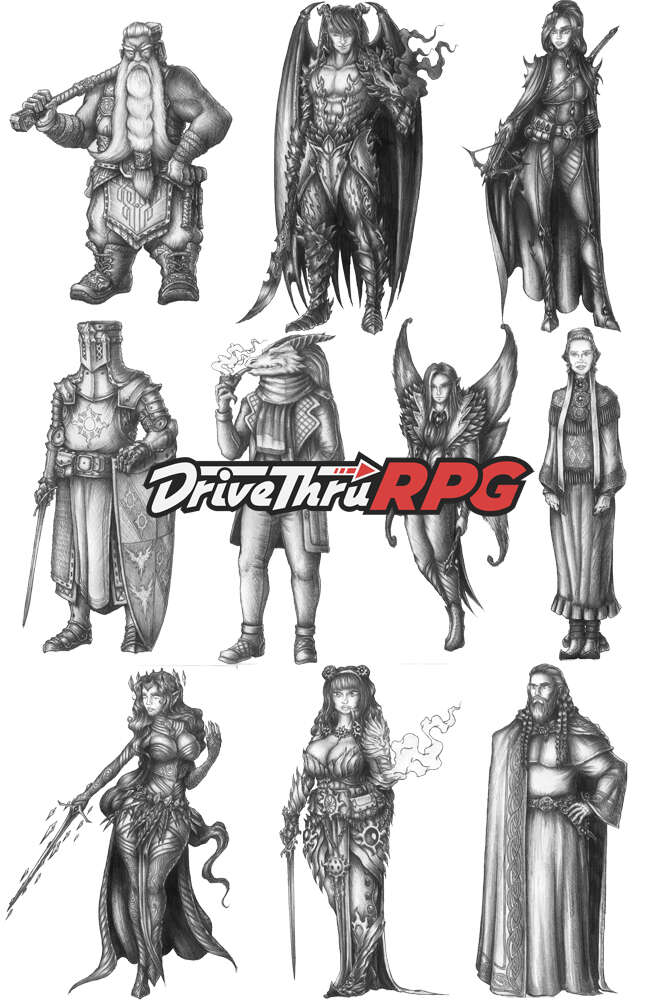 RPG characters: Pack37 - Soulafein Art | DriveThruRPG