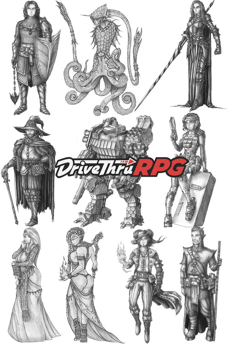 RPG characters: Pack44 - Soulafein Art | DriveThruRPG