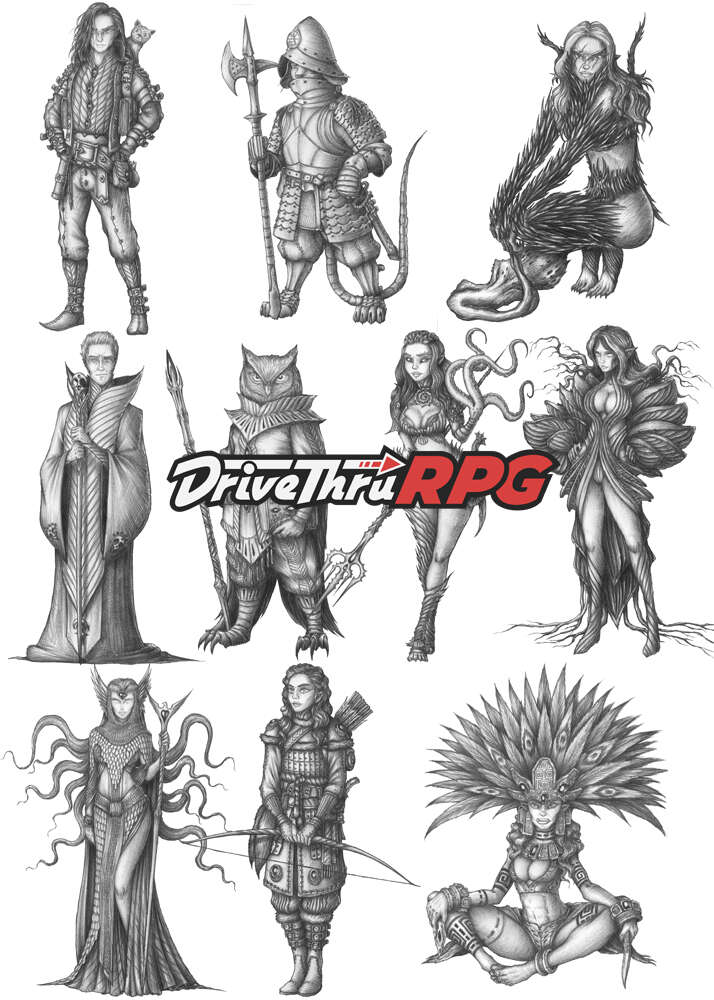 RPG characters: Pack56 - Soulafein Art | DriveThruRPG