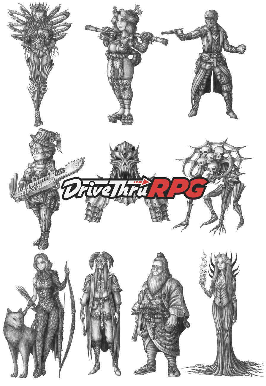 RPG characters: Pack60 - Soulafein Art | DriveThruRPG