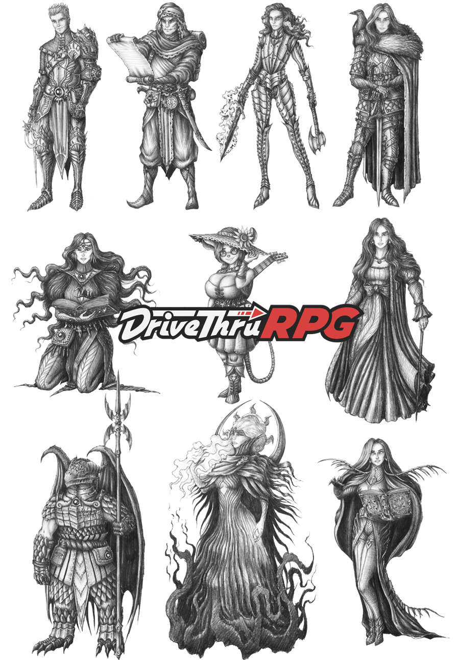 RPG characters: Pack62 - Soulafein Art | DriveThruRPG
