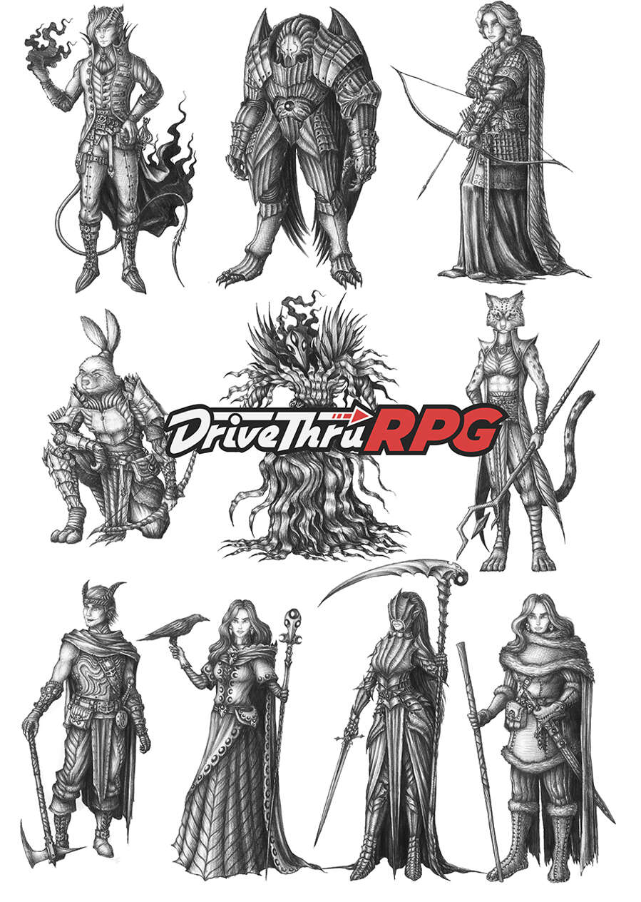 RPG characters: Pack63 - Soulafein Art | DriveThruRPG