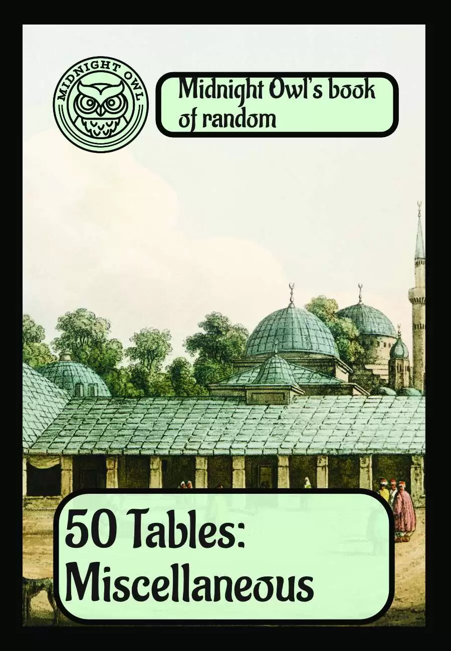 Midnight Owl’s book of random: Tables 1 - Miscellaneous - Midnight Owl ...