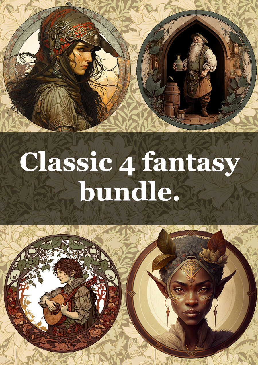 Fantasy Classic 4 Bundle - Art nouveau [BUNDLE] - Midnight Owl Games ...