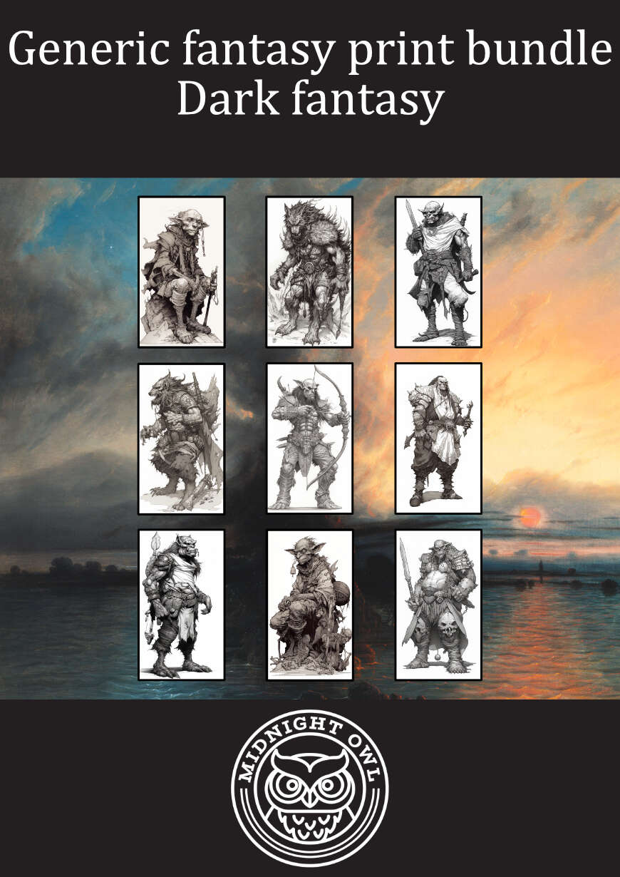 Generic fantasy print bundle - Dark fantasy [BUNDLE] : 7.46 USD (-25% ...