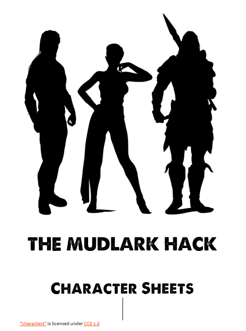 Mudlark Character Sheets - Angry Owlbear Publishing | DriveThruRPG