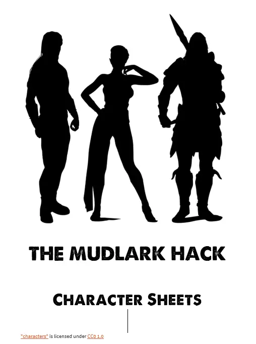 Mudlark Character Sheets - Angry Owlbear Publishing | DriveThruRPG