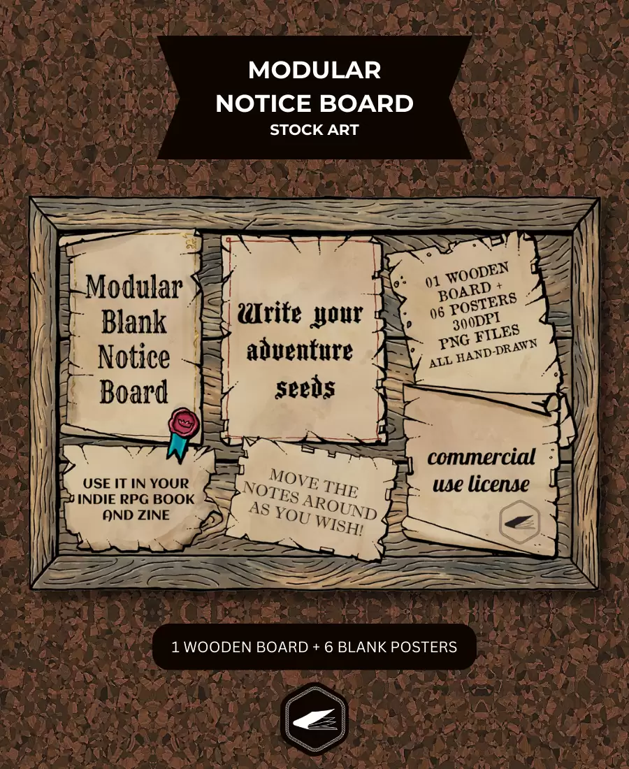 Modular Notice Board - Stock Art - Fernando Salvaterra | DriveThruRPG