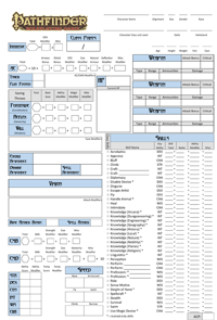 Pathfinder 2 Character Sheet - Gwiber Studios | DriveThruRPG