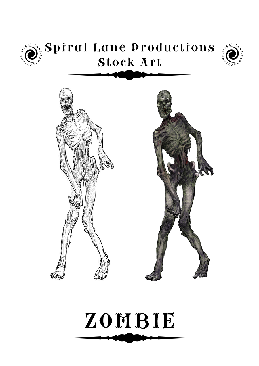 Stock Art - Zombie - Spiral Lane Productions | DriveThruRPG