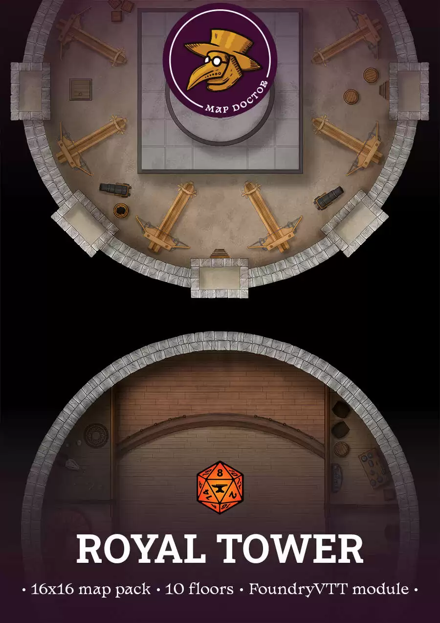 Royal Tower by Map Doctor - Map Doctor | DriveThruRPG