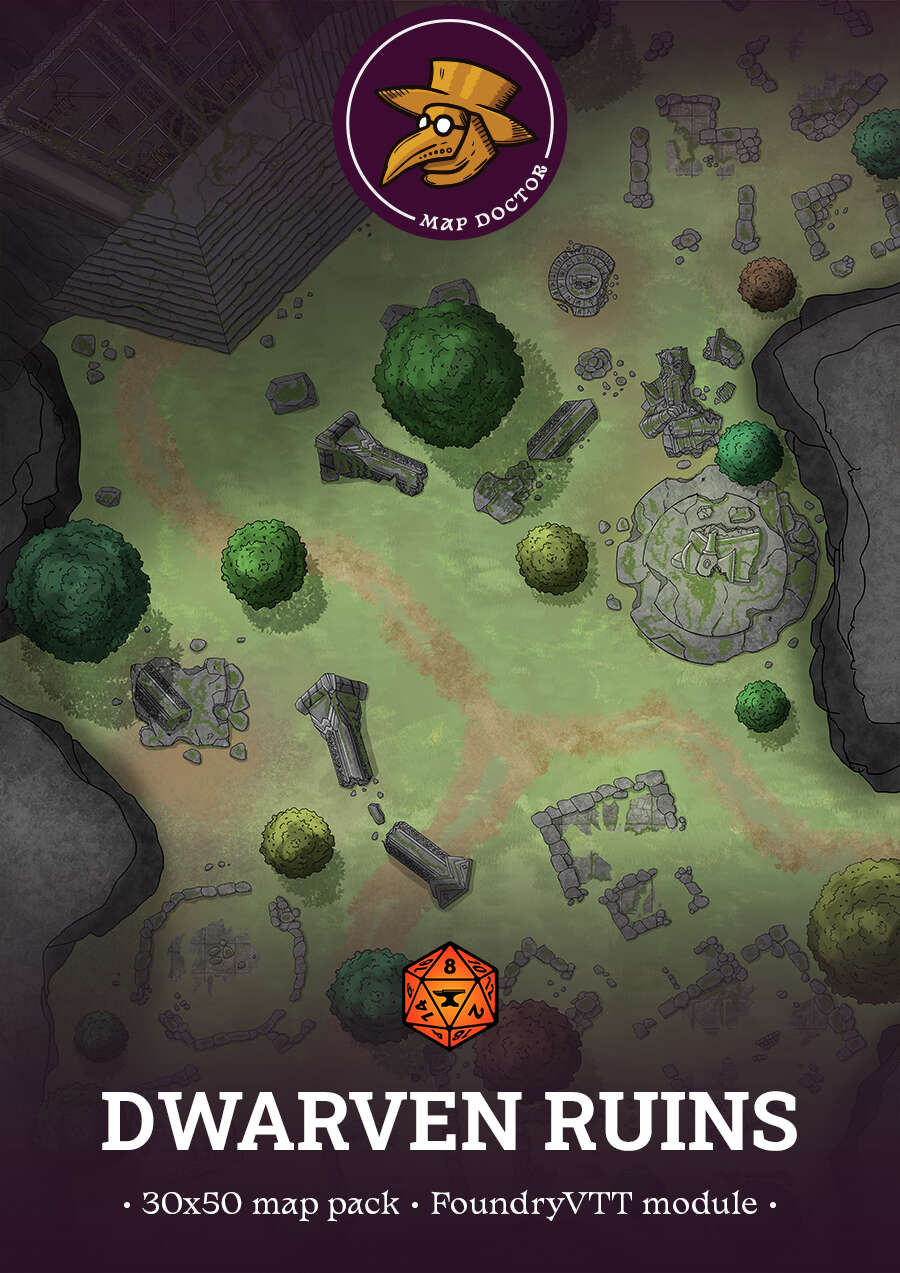 Dwarven Ruins by Map Doctor - Map Doctor | DriveThruRPG