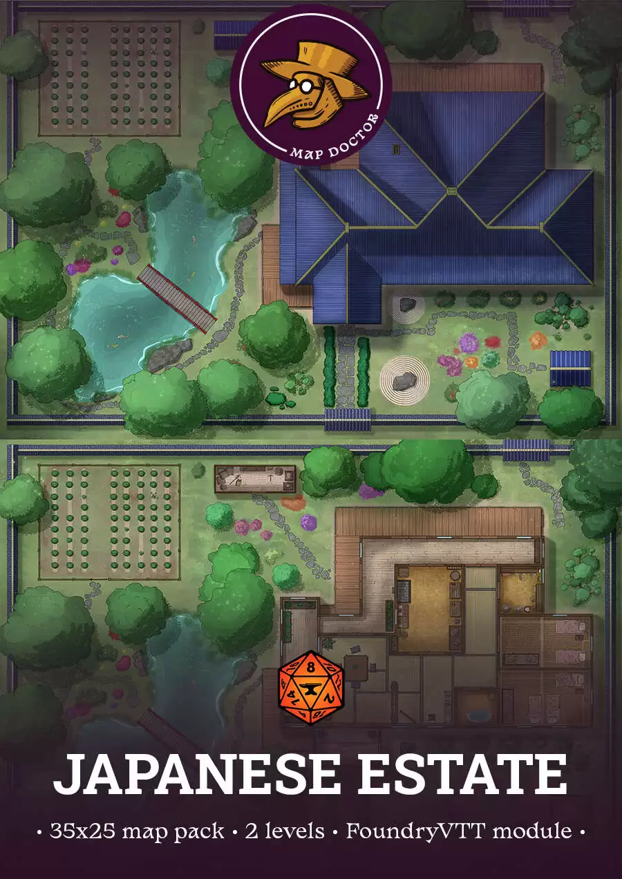 Japanese Estate by Map Doctor - Map Doctor | DriveThruRPG