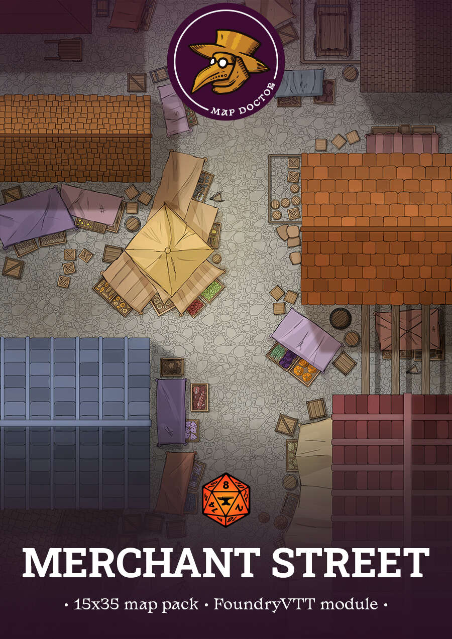 Merchant Street by Map Doctor - Map Doctor | DriveThruRPG