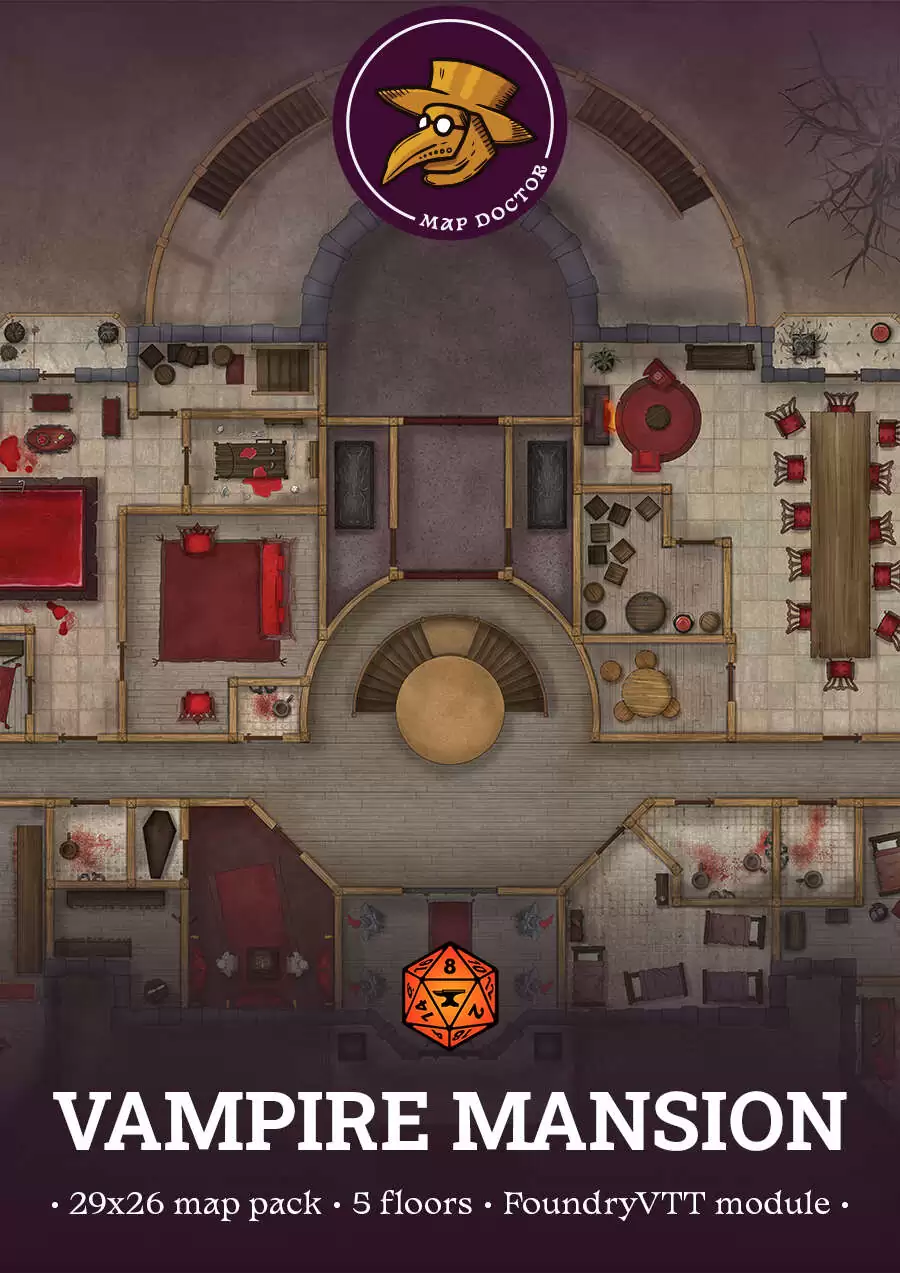 Vampire Mansion by Map Doctor - Map Doctor | DriveThruRPG