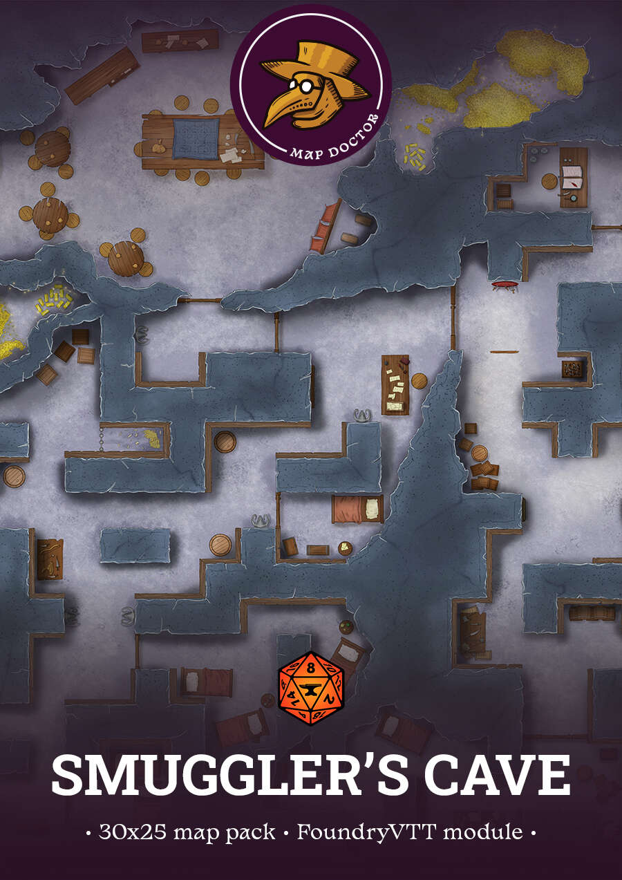 Smuggler's Cave by Map Doctor - Map Doctor | DriveThruRPG
