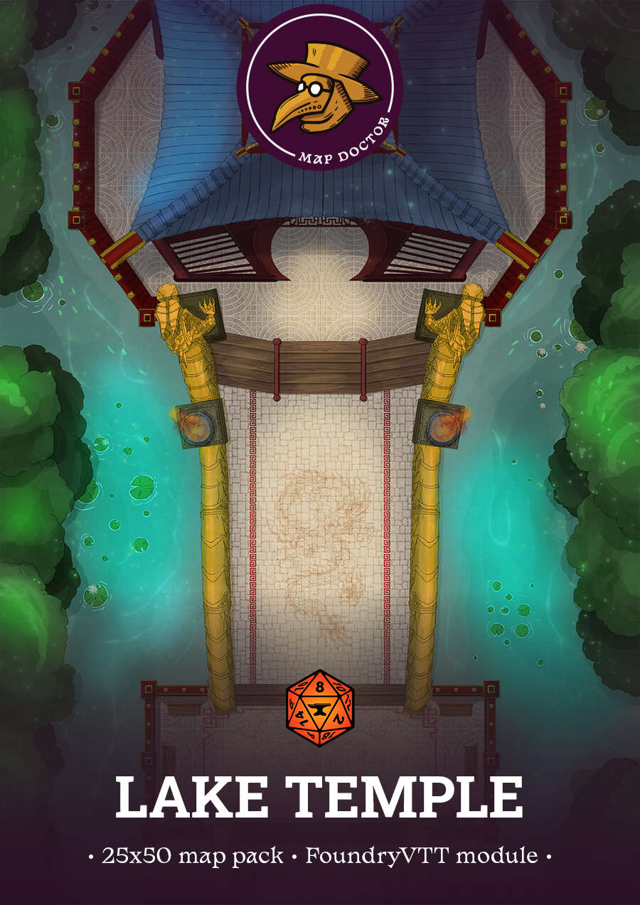 Lake Temple by Map Doctor - Map Doctor | DriveThruRPG