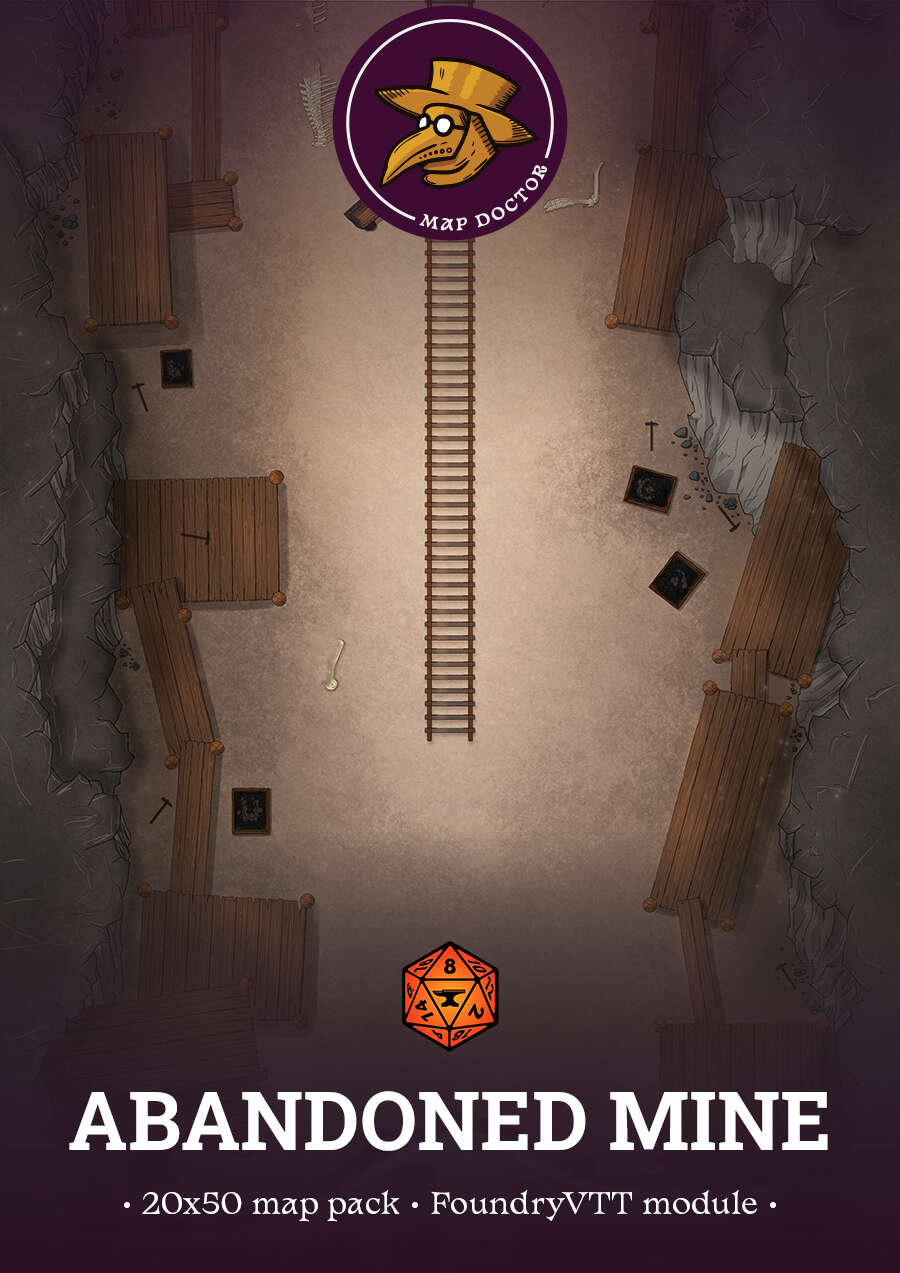 Abandoned Mine by Map Doctor - Map Doctor | DriveThruRPG