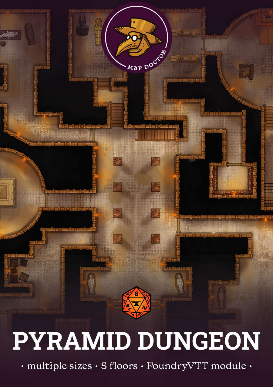 Pyramid Dungeon by Map Doctor - Map Doctor | DriveThruRPG