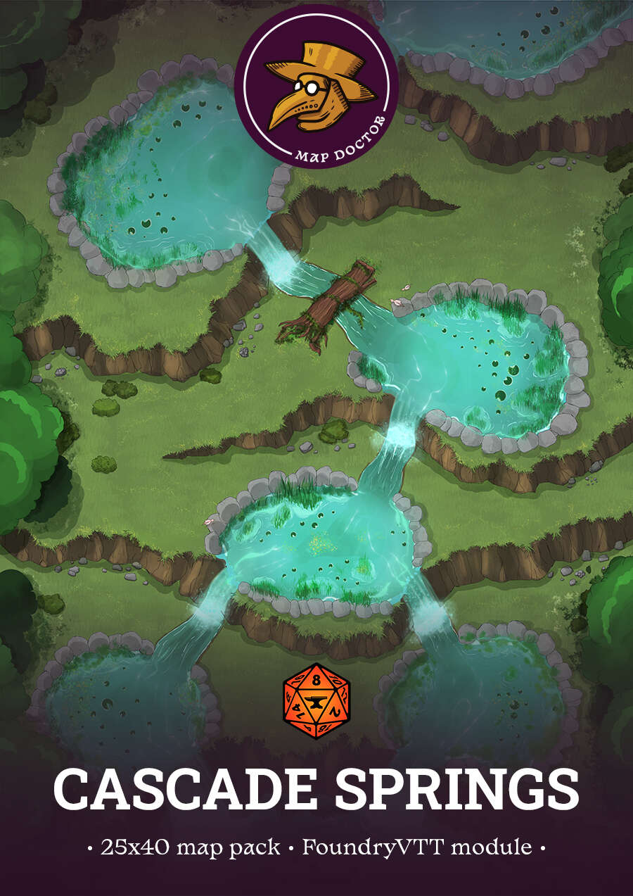 Cascade Springs by Map Doctor - Map Doctor | DriveThruRPG