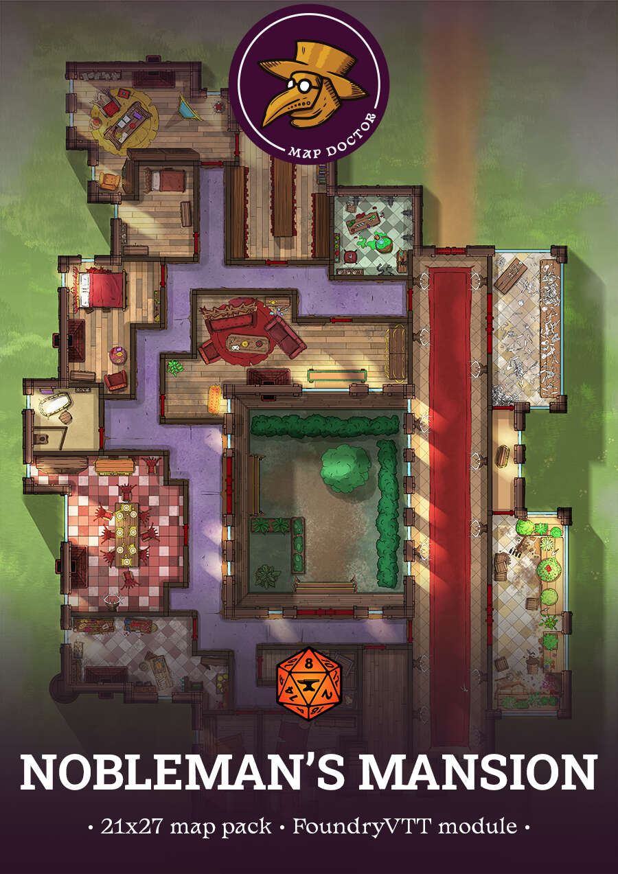 Nobleman's Mansion by Map Doctor - Map Doctor | DriveThruRPG