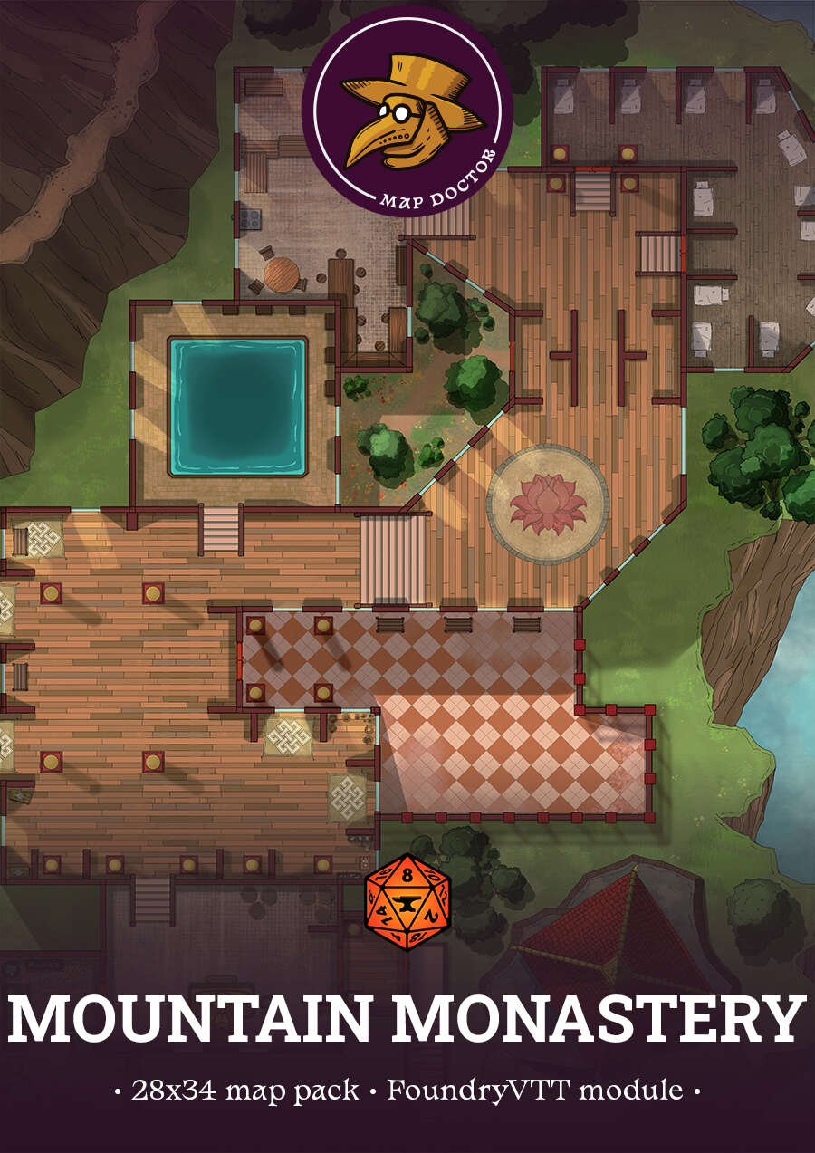 Mountain Monastery by Map Doctor - Map Doctor | DriveThruRPG