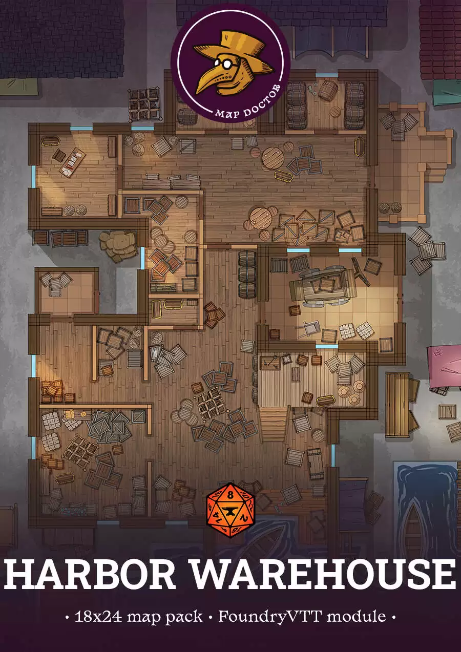 Harbor Warehouse by Map Doctor - Map Doctor | DriveThruRPG