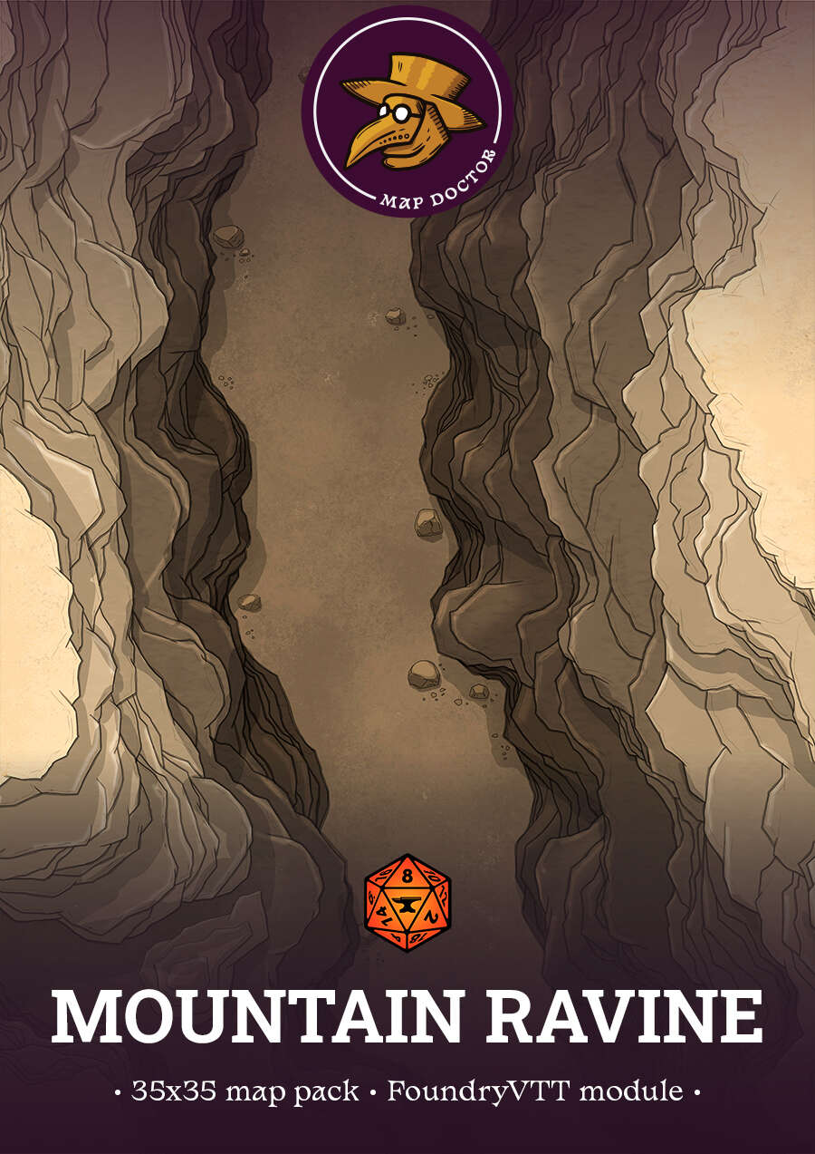 Mountain Ravine by Map Doctor - Map Doctor | DriveThruRPG