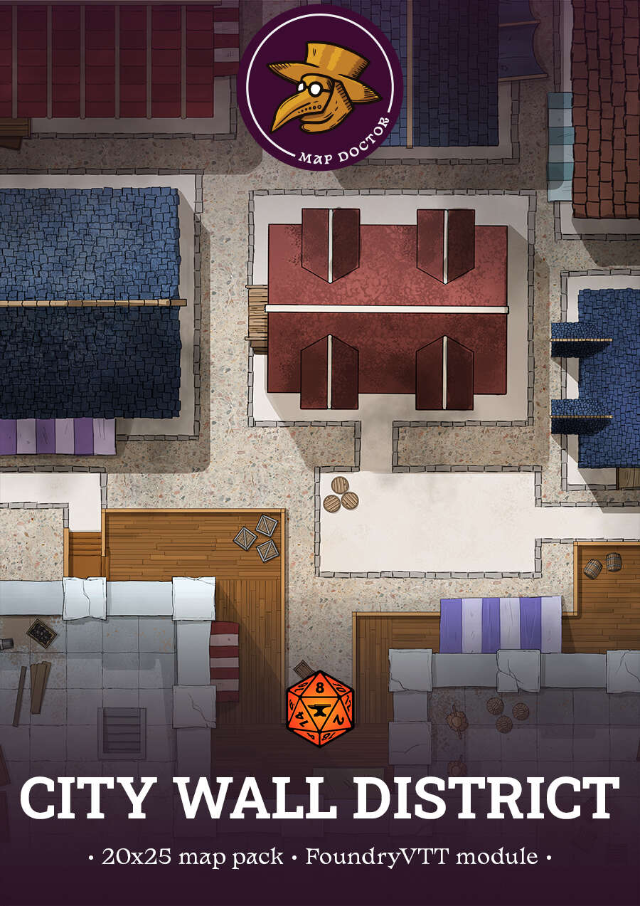 City Wall District by Map Doctor - Map Doctor | DriveThruRPG