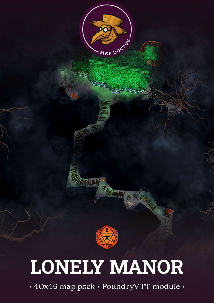 Lonely Manor by Map Doctor - Map Doctor | DriveThruRPG