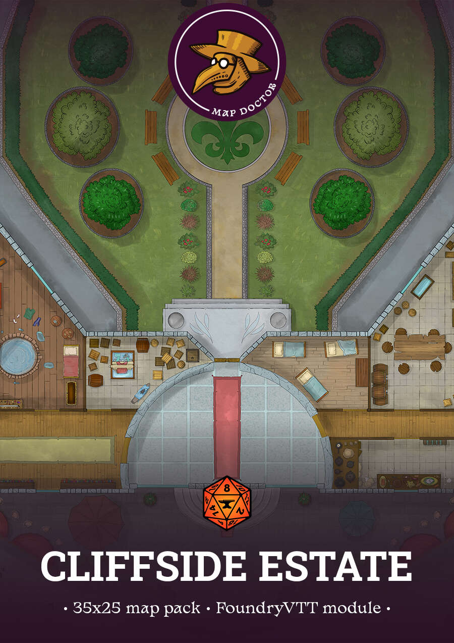 Cliffside Estate by Map Doctor - Map Doctor | DriveThruRPG