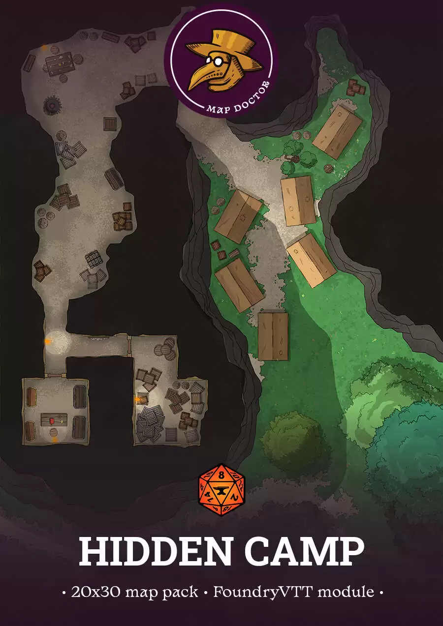 Hidden Camp by Map Doctor - Map Doctor | DriveThruRPG