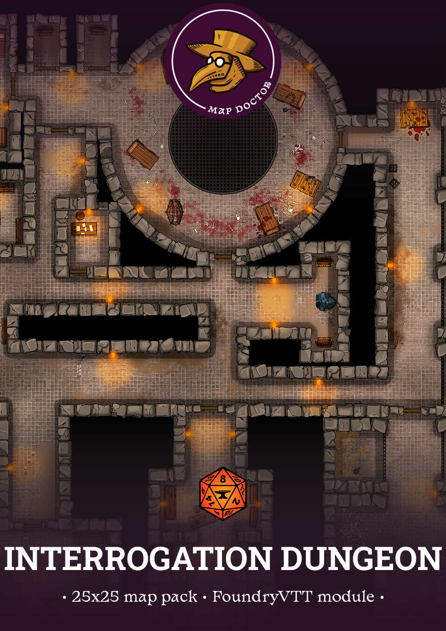 Interrogation Dungeon by Map Doctor - Map Doctor | DriveThruRPG