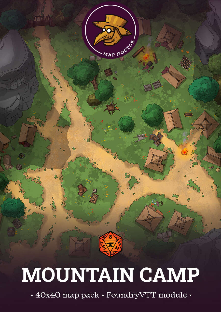 Mountain Camp by Map Doctor - Map Doctor | DriveThruRPG