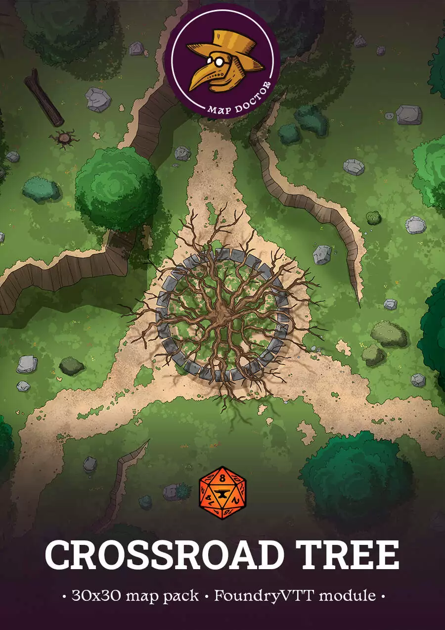 Crossroad Tree by Map Doctor - Map Doctor | DriveThruRPG