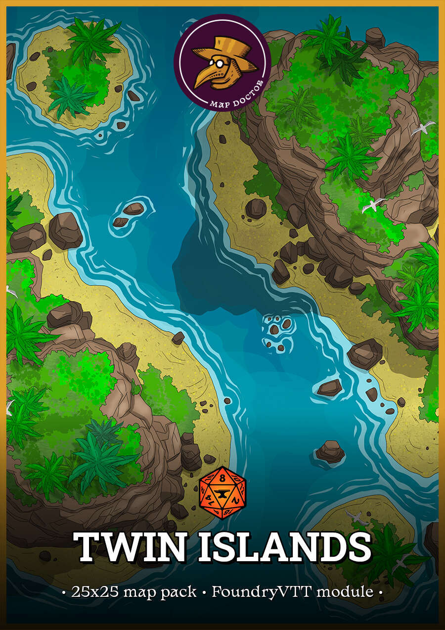 Twin Islands by Map Doctor - Map Doctor | DriveThruRPG