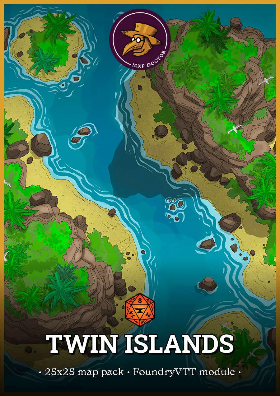 Twin Islands by Map Doctor - Map Doctor | DriveThruRPG