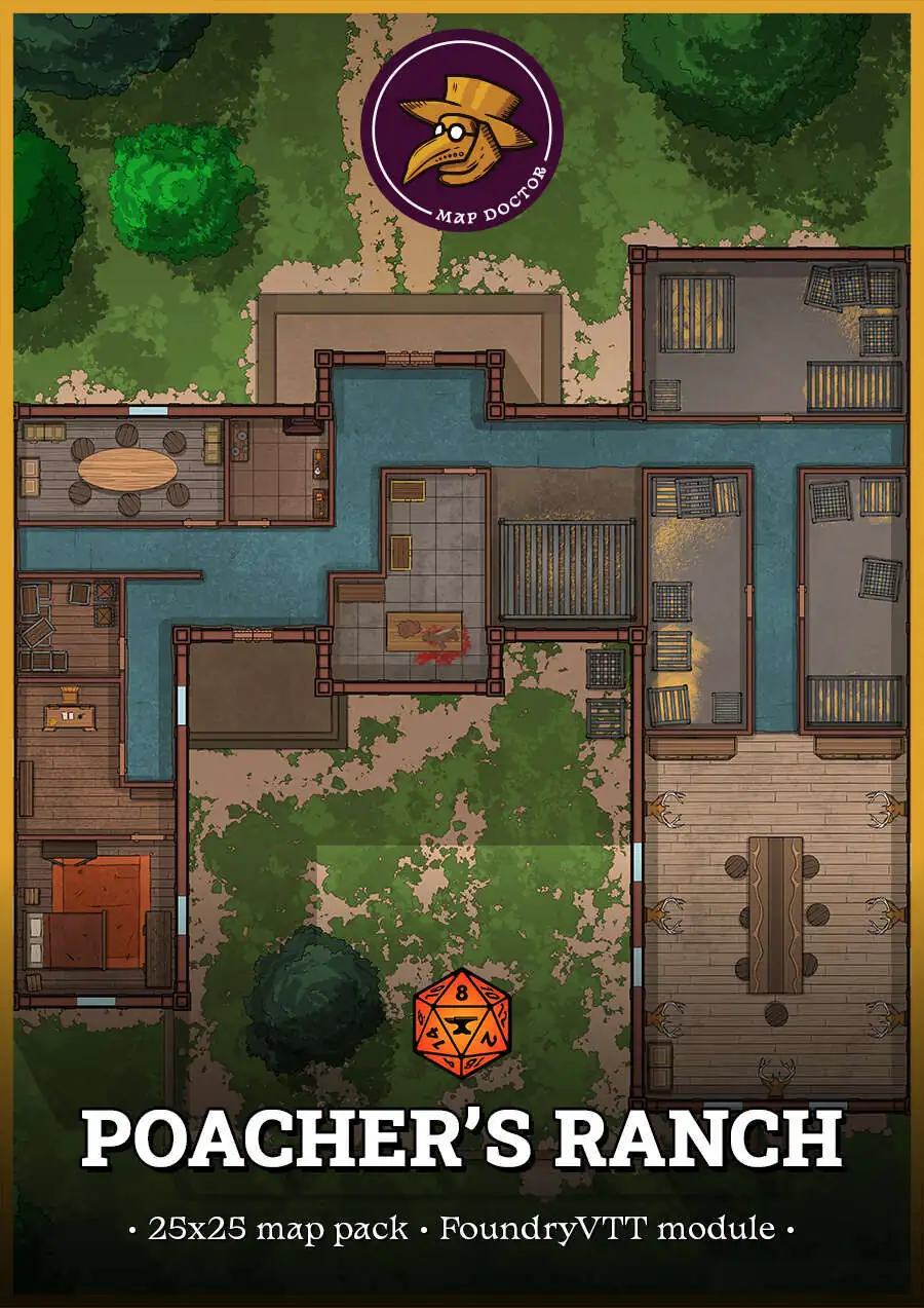 Poacher's Ranch by Map Doctor - Map Doctor | DriveThruRPG