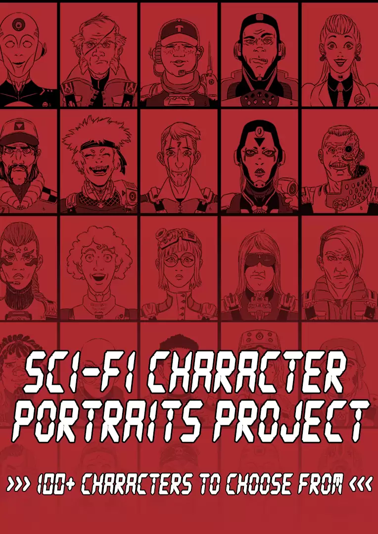 Sci-Fi Character Portraits Project - Víctor J. Merino | DriveThruRPG