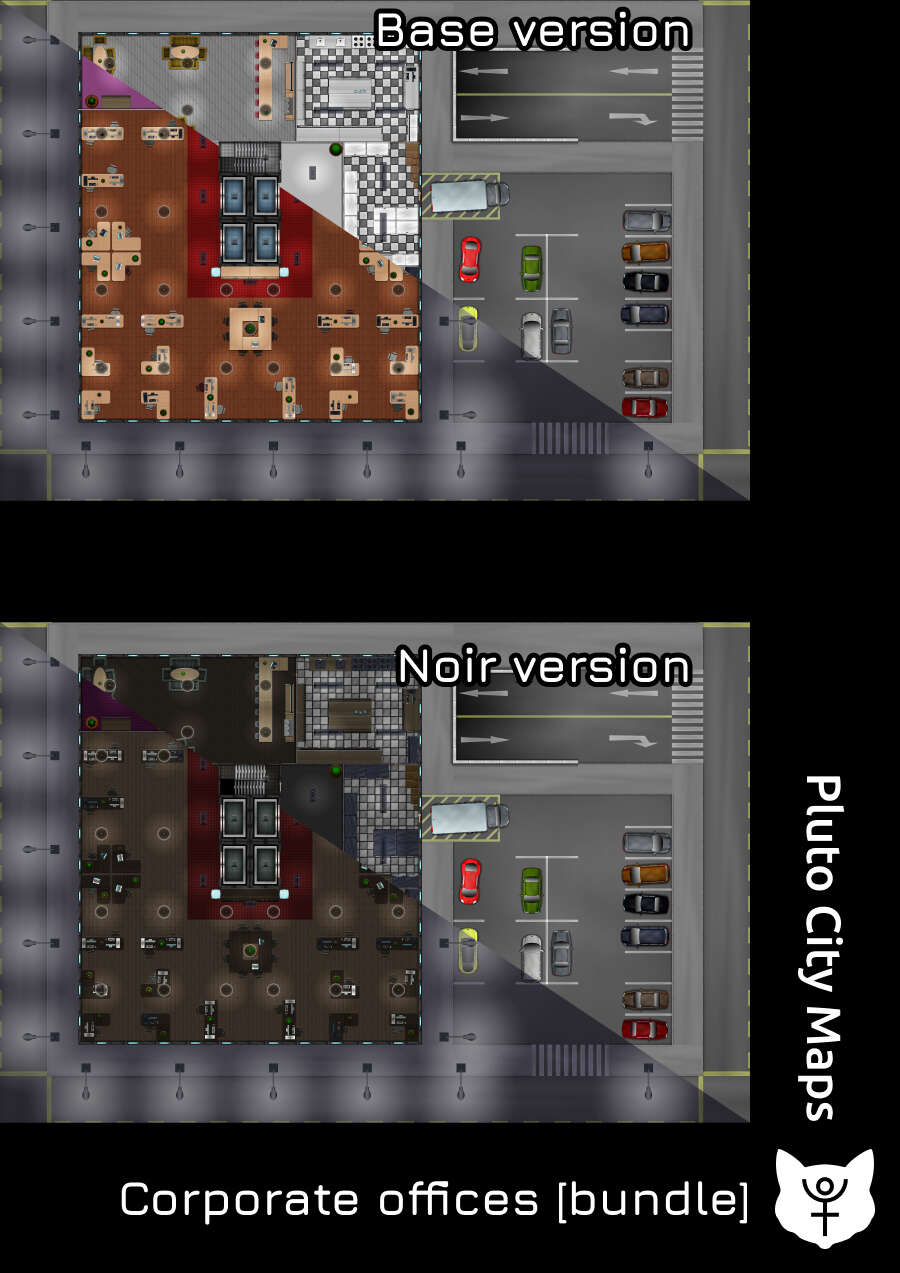 Corporate offices variations [BUNDLE] - Pluto City Maps | Modern maps | DriveThruRPG