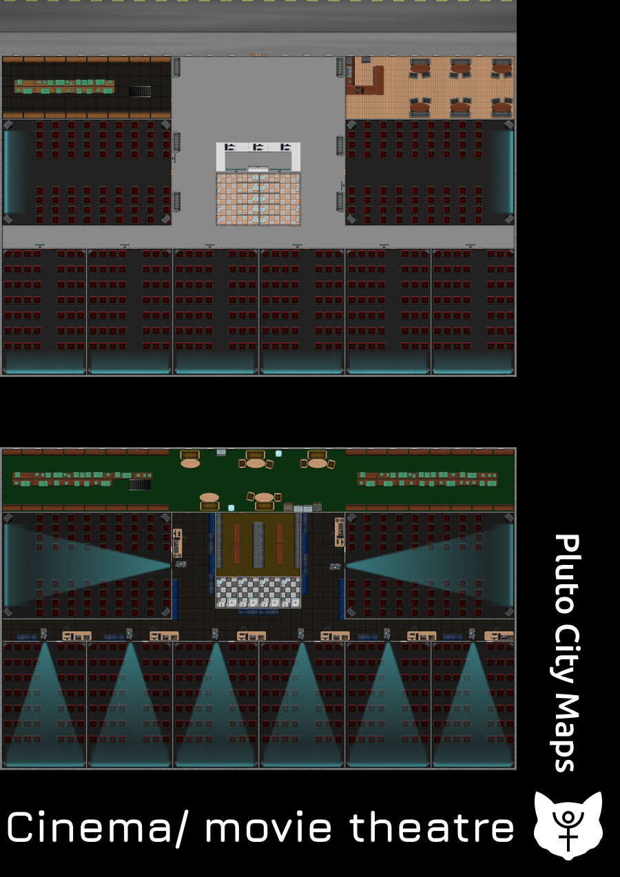 Modern cinemas (movie theatre) - Pluto City Maps | Modern maps ...