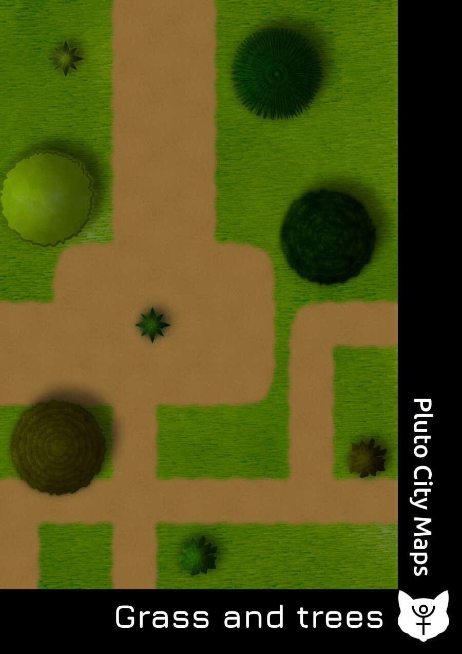 Grass and trees - Pluto City Maps | Modern maps | DriveThruRPG
